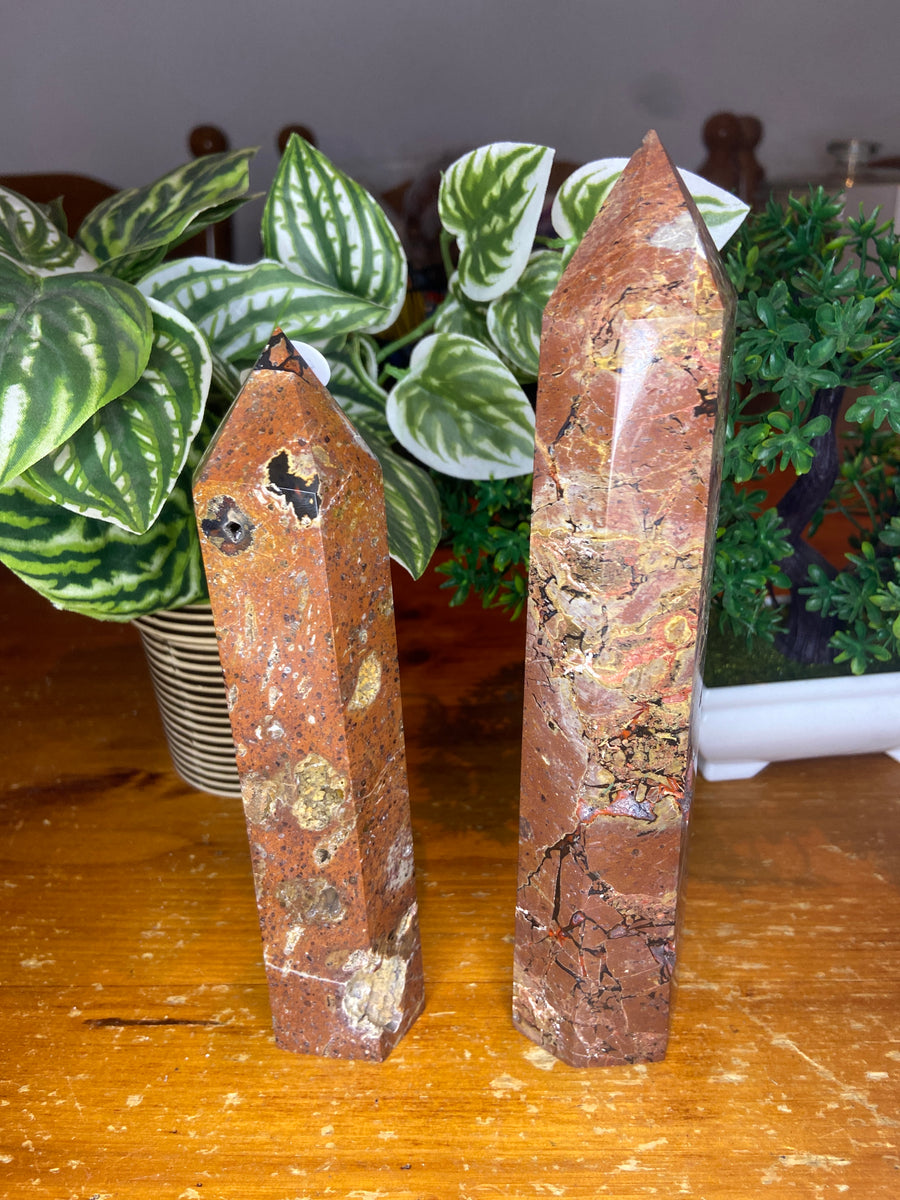 Red Fox Agate Towers – Infinity Crystals by Moana